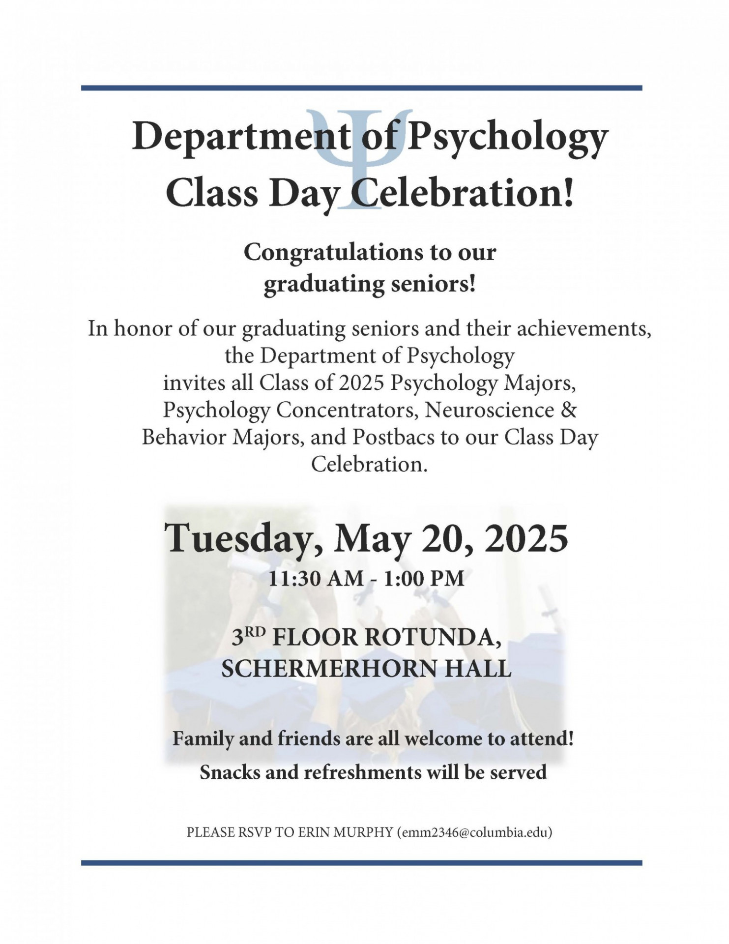 Department of Psychology 2025 Class Day Celebration | Department of ...